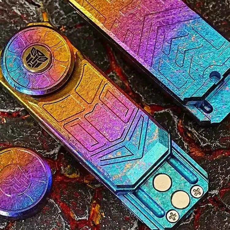 Optimus Prime Ice Crystal Titanium Slider - next-level EDC fidget toy ...